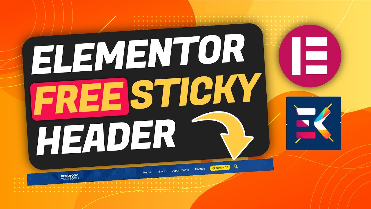 FREE Elementor Sticky Header On Scroll Advanced Feature In Free FREE Elementor Sticky Header On Scroll Advanced Feature In Free