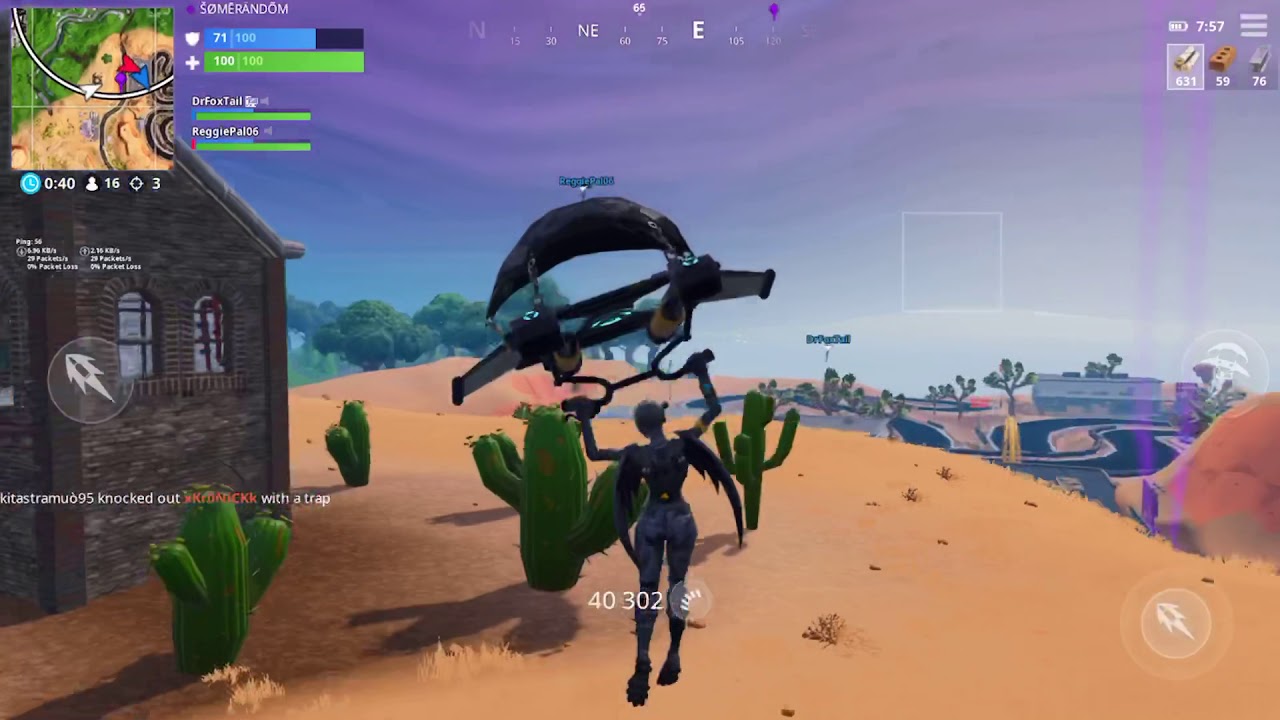 Playing with pc players (fortnite mobile) - YouTube