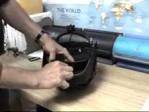 Accu-Strike chin-operated hands free welding helmet - YouTube