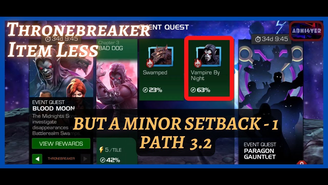 MCOC | EQ 3.2 | But A Minor Setback - 1 | BLOOD MOON | TB | Item less ...