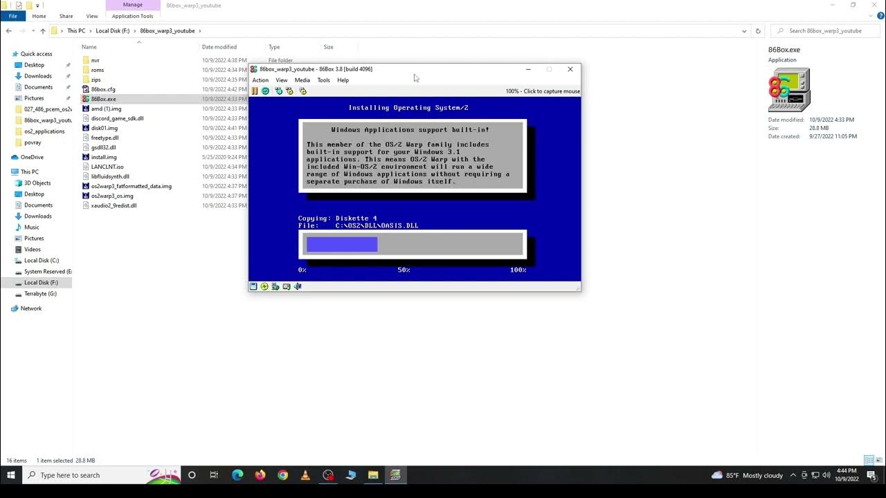 Installing OS/2 Warp 3 On 86Box With GUS, Networking Support And X11 (Part 1) - YouTube