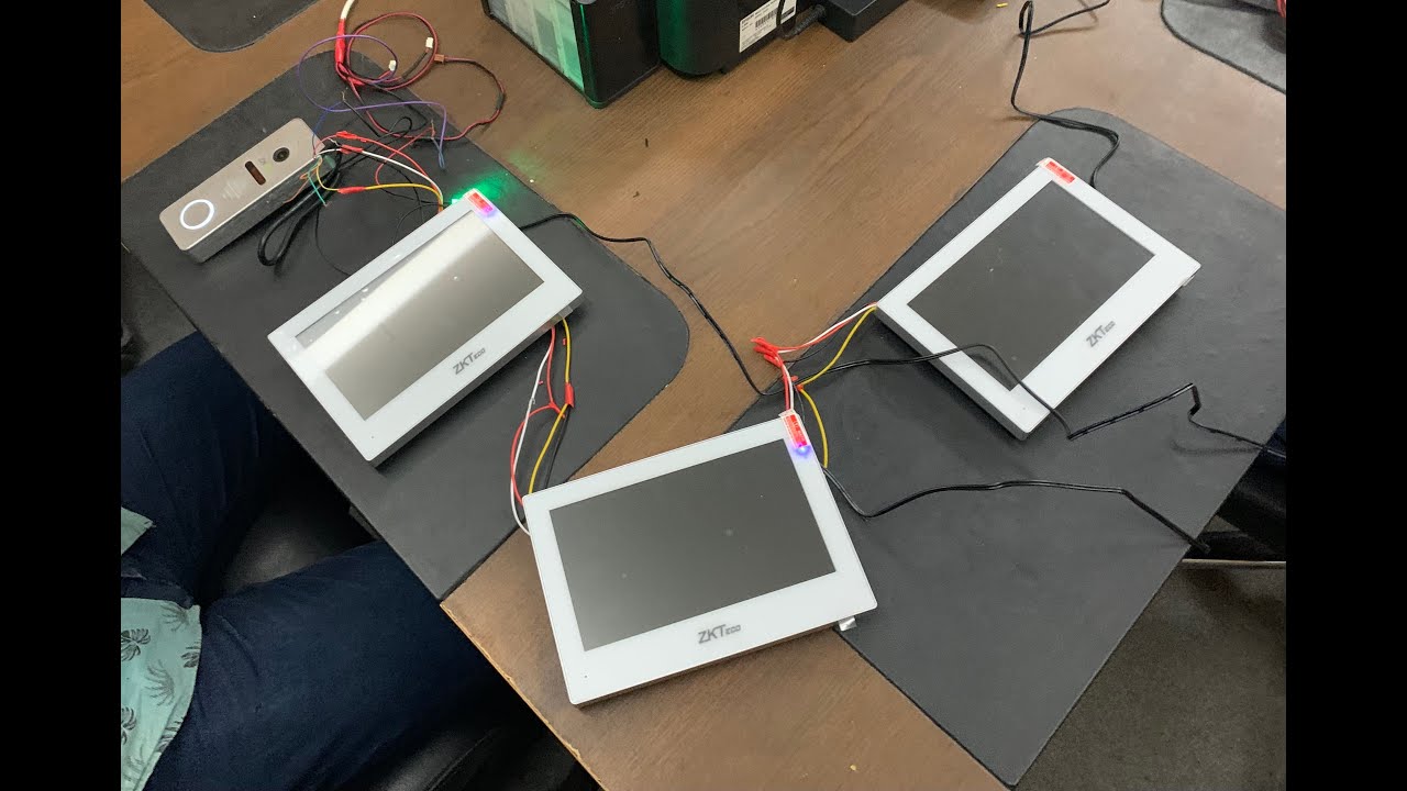 How to connect Multiple ZKTeco Video Door Phone with EM Lock - YouTube