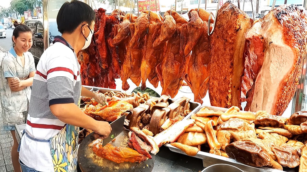 Best Meat Stalls Collection! Cambodian Street Food - YouTube