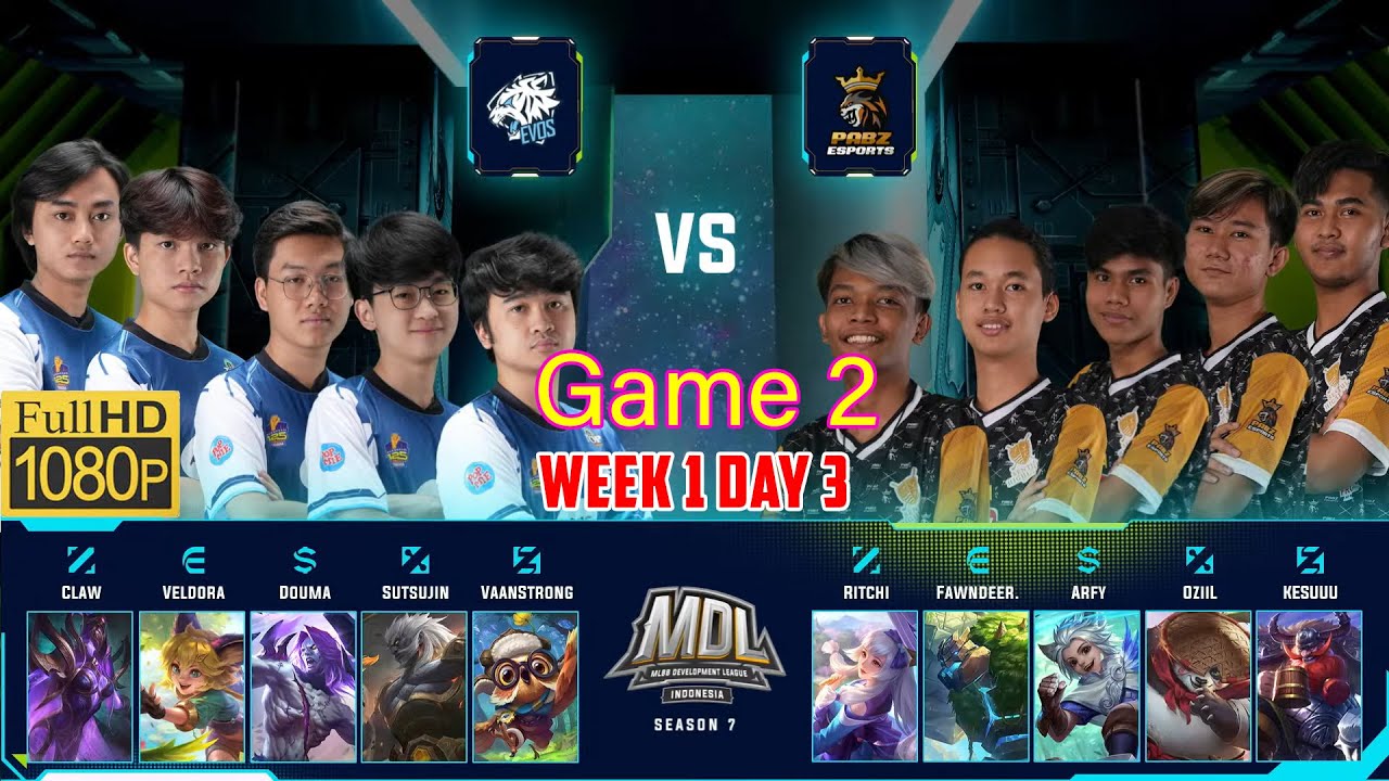 EVOS ICON VS A8 PABZ GAME 2 MDL ID S7 WEEK 1 DAY 3 - YouTube