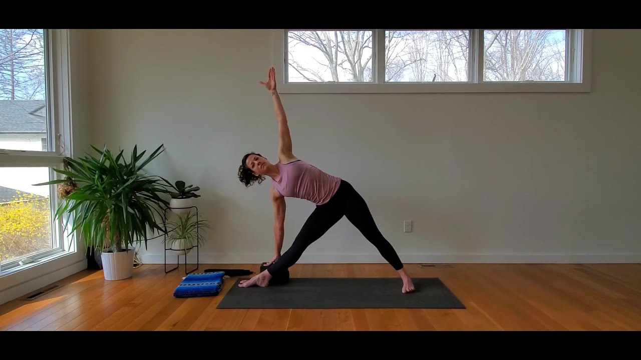 Yoga Lab: Triangle and Revolved Triangle Poses - YouTube