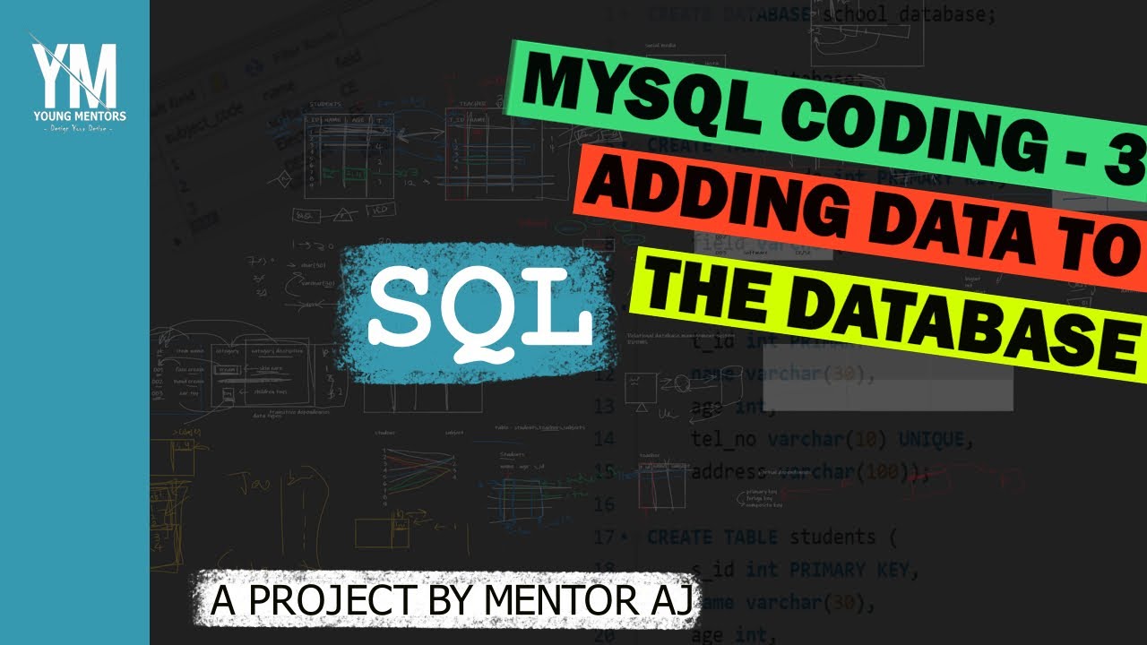 10. Mysql Coding - 3 Adding Data To Database - Youtube