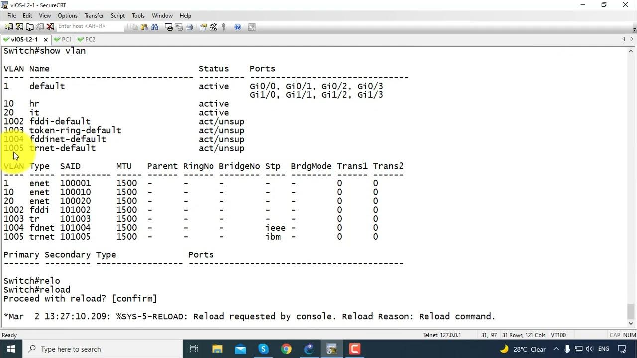 how to delete VLAN configuration from Cisco switch - YouTube