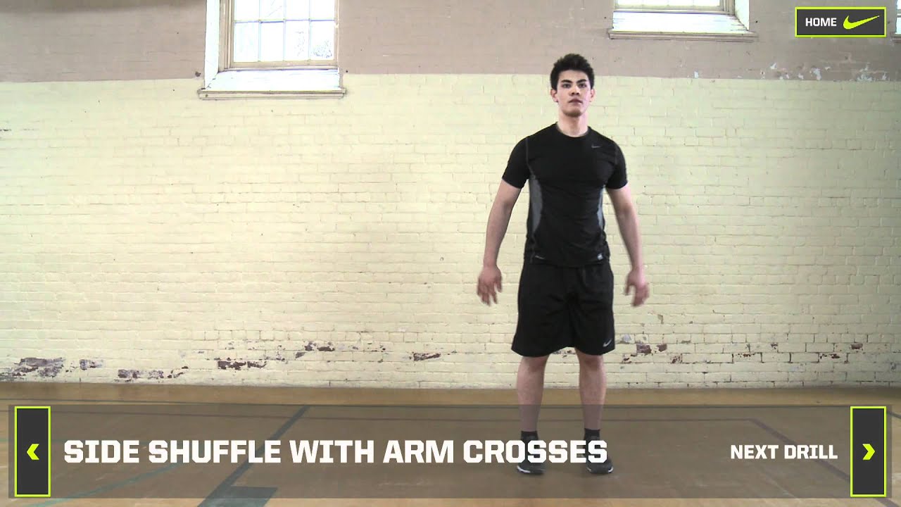The Program | Off-Season Hockey Training: Field Warm Up - Side shuffle with Arm Crosses - YouTube