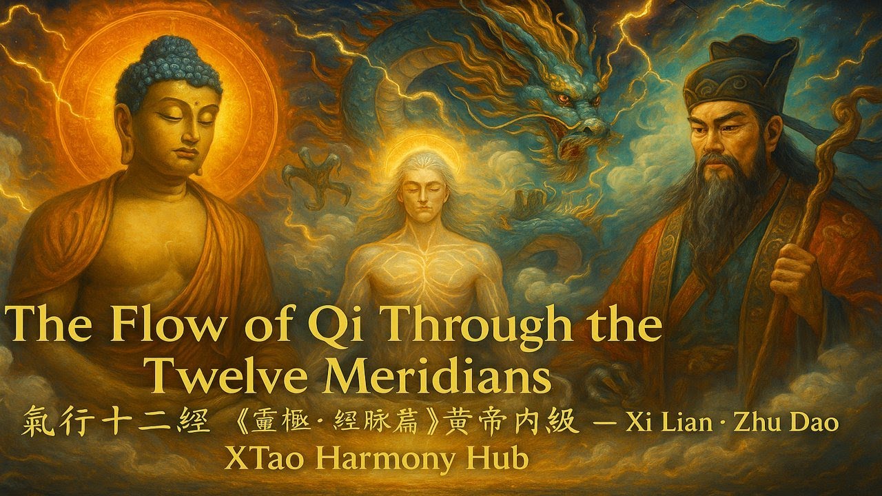 The Flow of Qi Through the Twelve Meridians 《氣行十二經》〈靈樞·經脈篇〉【黃帝內經】 - YouTube