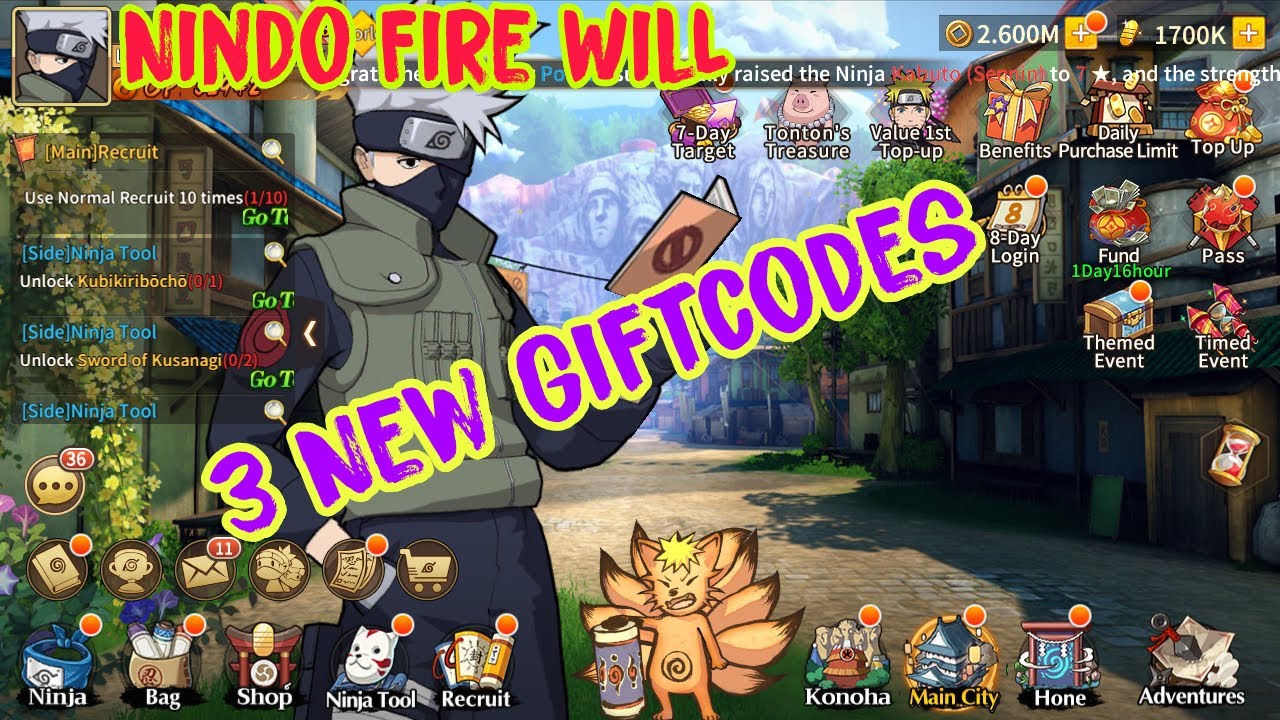 Nindo Fire Will & 3 New Giftcodes May - Naruto x Boruto RPG Free All LR ...