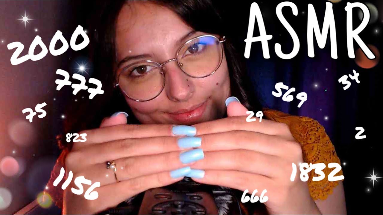 ASMR ~ Je compte jusqu'à 2000!! 😱 - YouTube