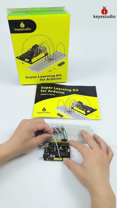 #shorts 🐞 Arduino Super Learning Kit ：LED Chasing Effect💡#keyestudio #arduino #coding #diy # ...