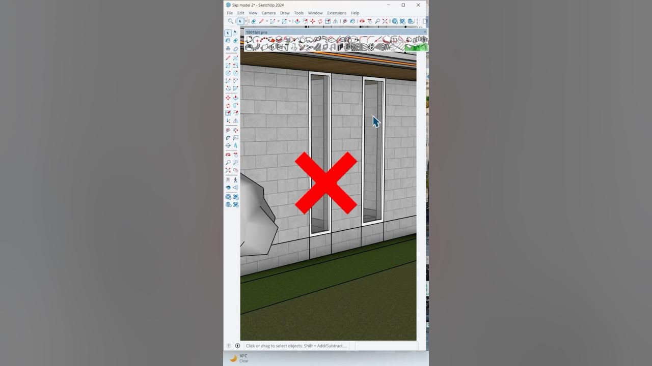 Easy and fast way to create windows in sketchup #new #youtubeshorts #viralvideo #sketchup - YouTube