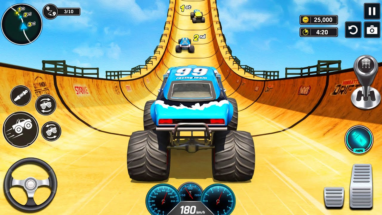 Monster Truck Extreme Stunts Racing - GT Car Mega Ramp Impossible ...
