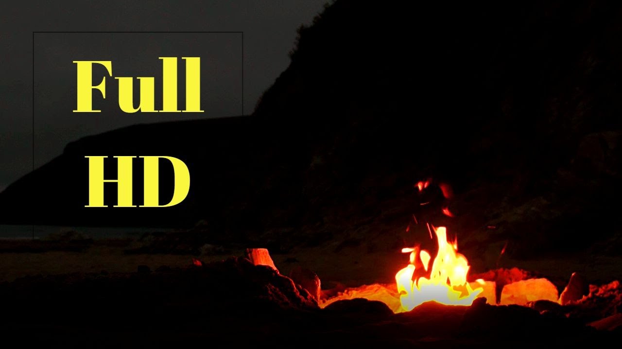 Relaxing sounds of fire.Virtual Campfire. Christmas atmosphere in Full ...
