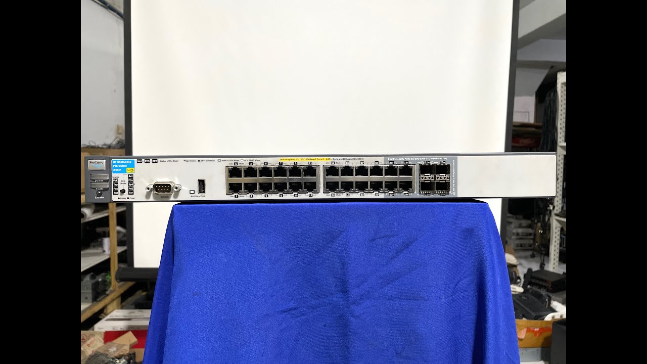 HP Procurve 3500yl 24G J8692A - YouTube