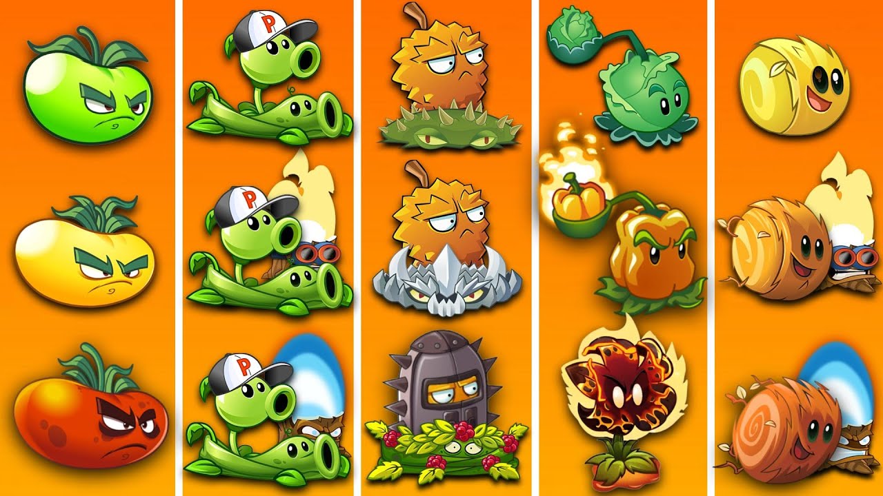 PvZ 2 Evolution - Every Plants Evolution NOOB - PRO - HACKER - GOD ...