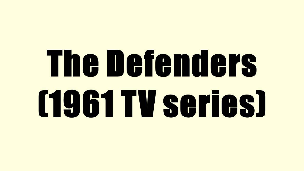The Defenders (1961 TV series) - YouTube