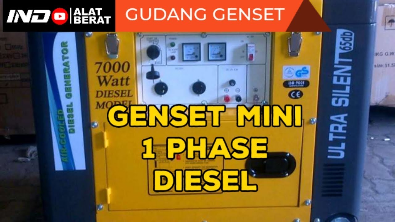 Genset Mini Portable 1 Phase Diesel - YouTube