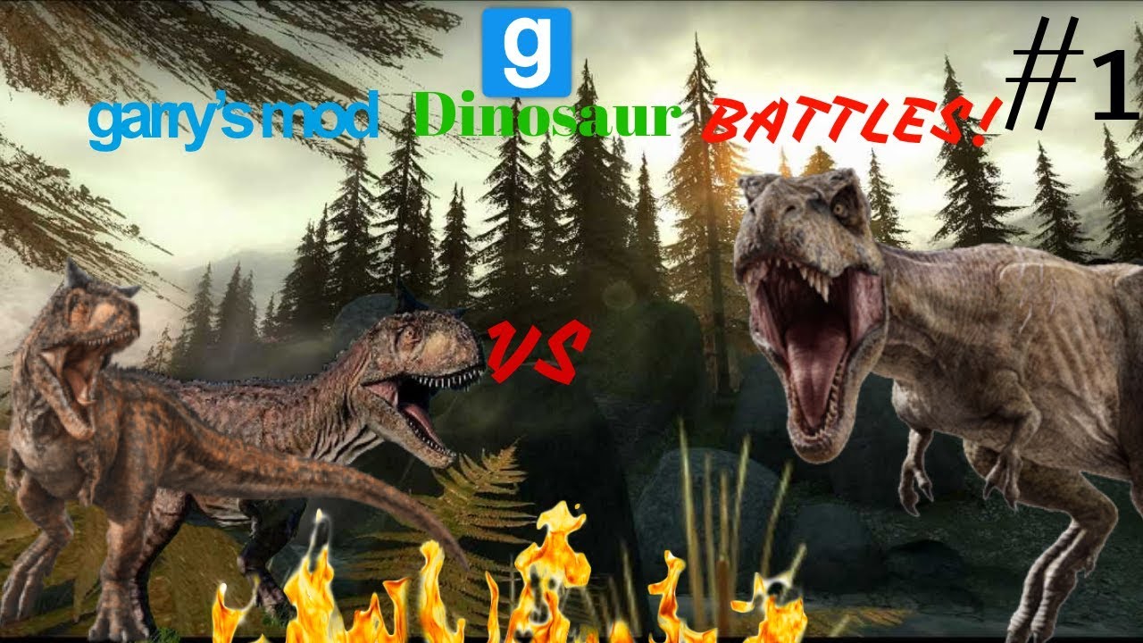 Gmod Dinosaur Battles Episode 2: Carnotaurus Vs T-rex! - YouTube