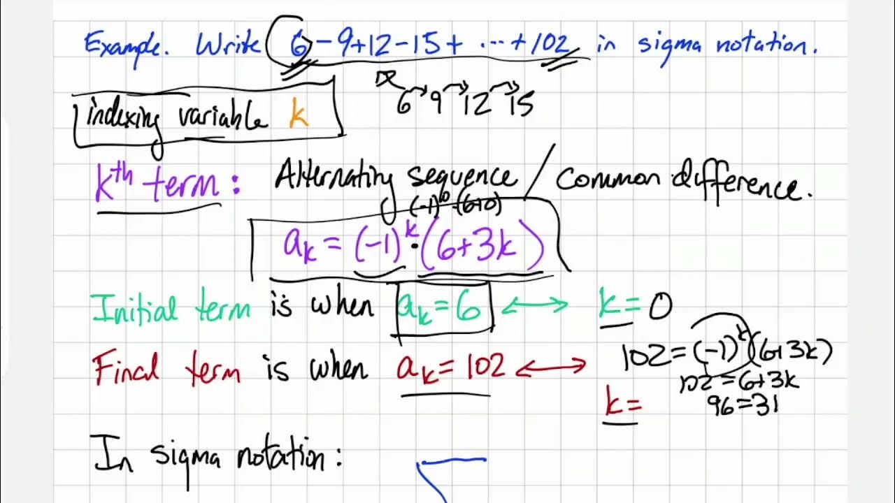 4.3B - Writing a Sum in Sigma Notation - MATH 120 - YouTube