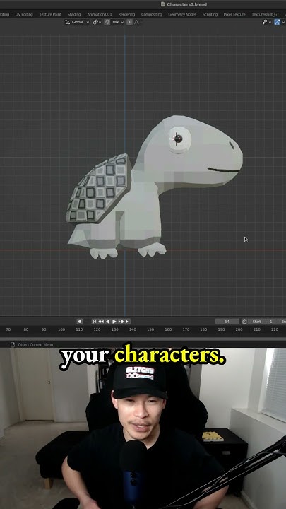 Enhancing Character Design: From Paws to Legs - making a 3d game in Blender - 3.4: Dino Turtle ...