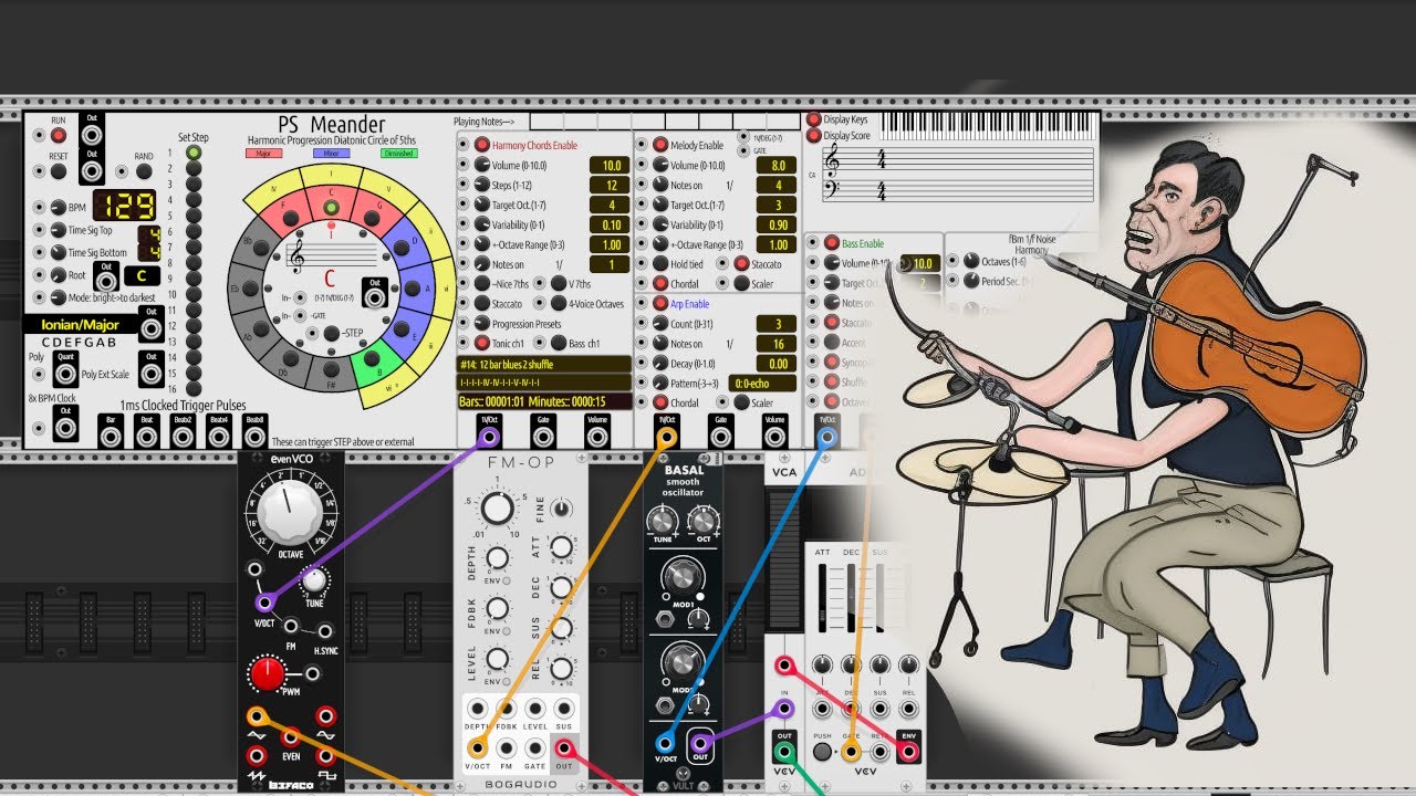 One Module Band Ps Meander Harmony Tutorial Songwriting Tool for VCV ...