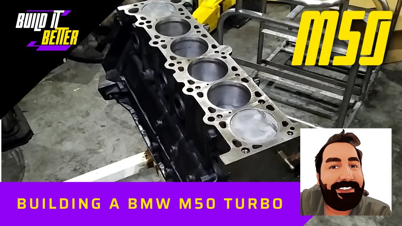 HOW TO BUILD A BMW ENGINE M50 M52 TURBO 1 of 4 (BLOCK) - YouTube