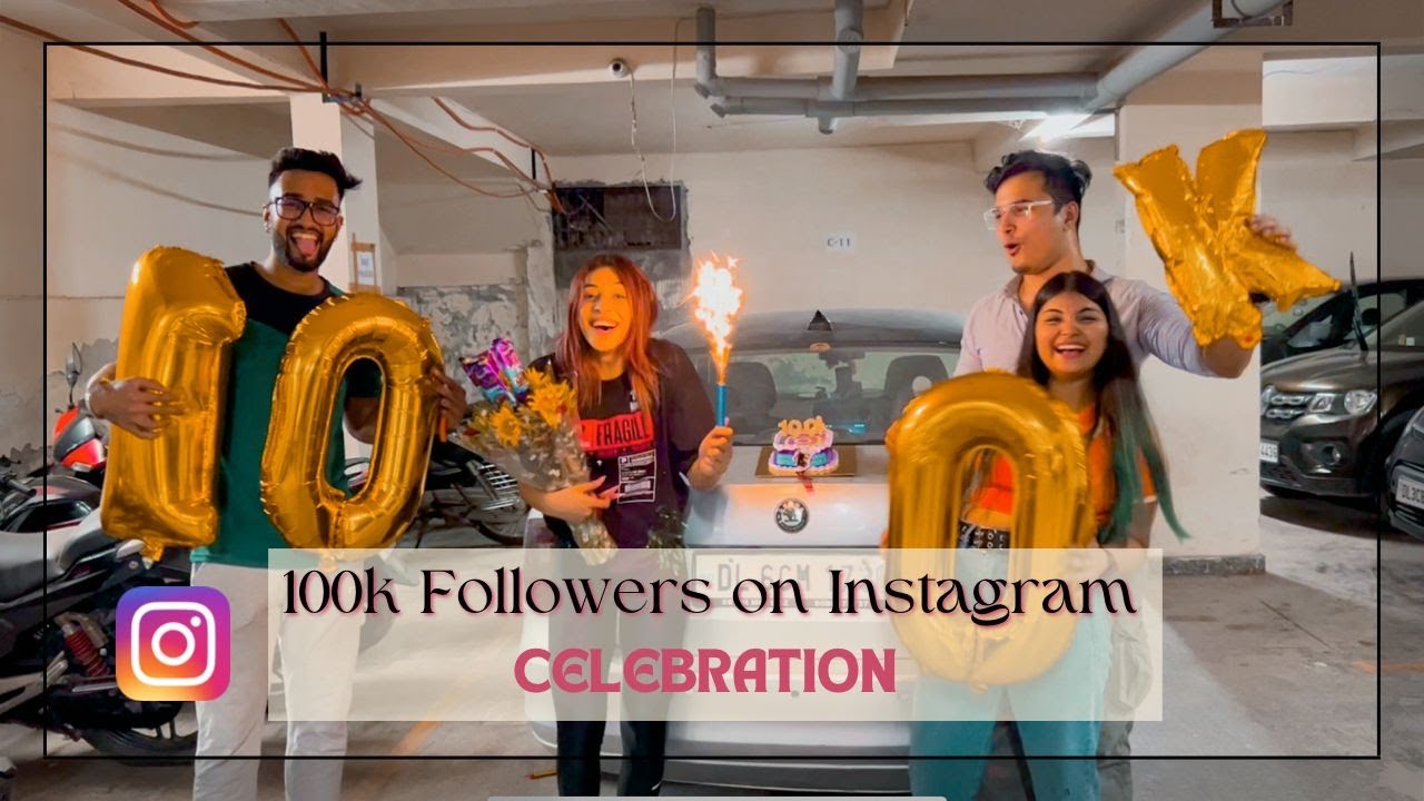 100k followers on Instagram | Celebration | surprise 🥳♥️ - YouTube