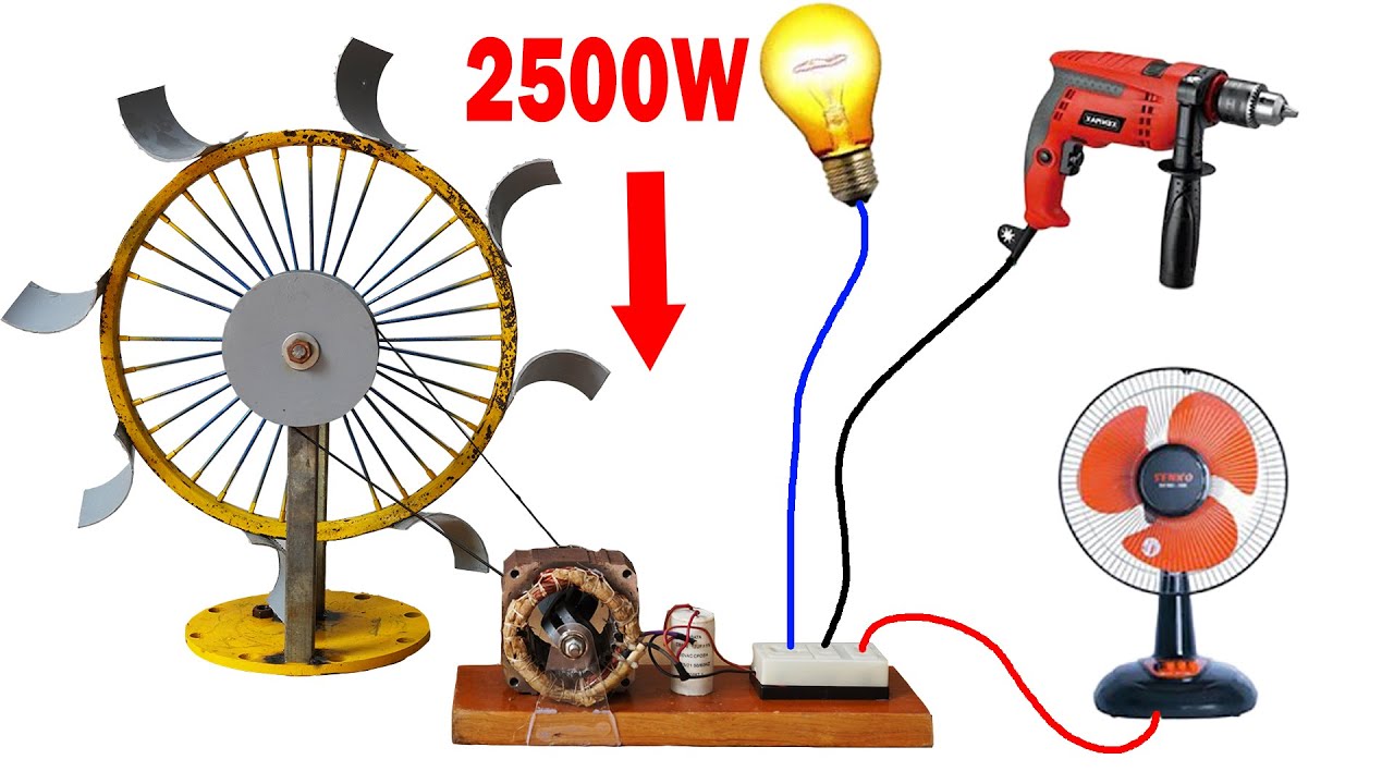 I Turned A Washing Machine Motor Into A Powerful Water Turbine ...