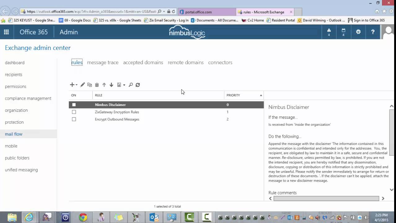 How to configure Criteria Based Routing in Office 365 for ZixGateway ...