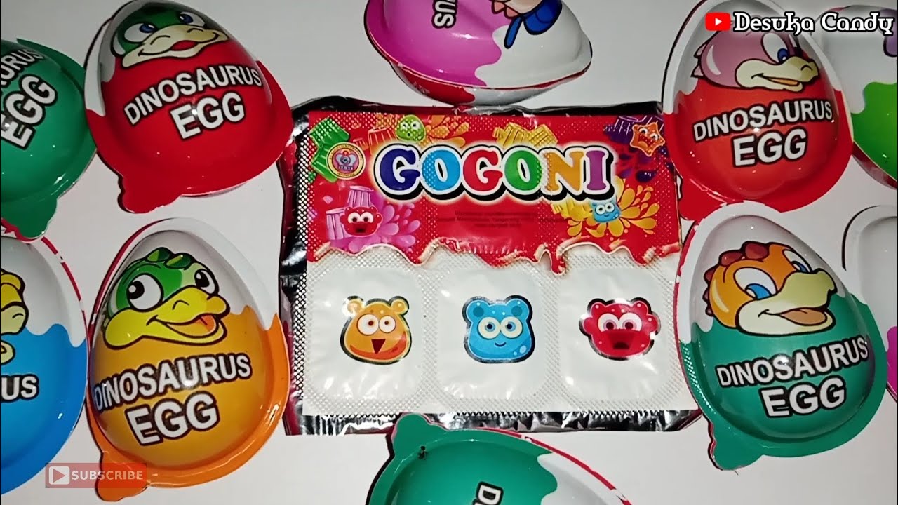 Yummy Chocolate - GOGONI Jelly Dinosaurus Egg Red Blue Orange Green ...