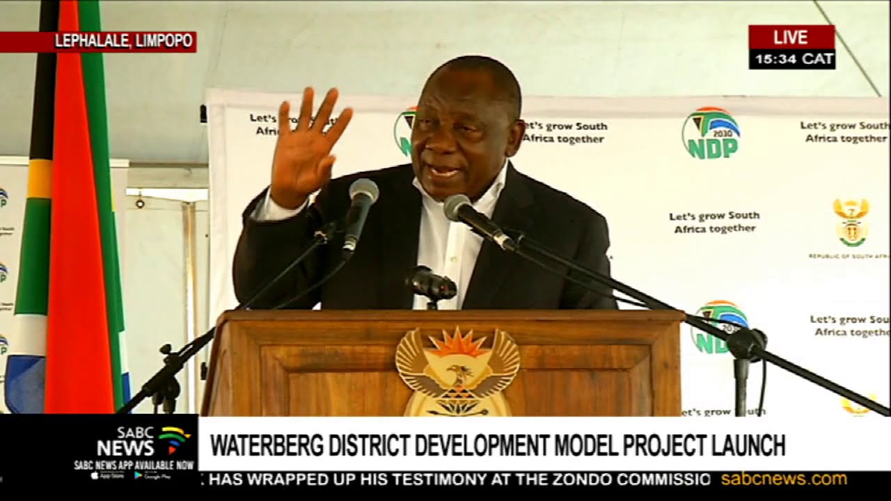 Pres. Ramaphosa launches the Waterberg District Development Model ...