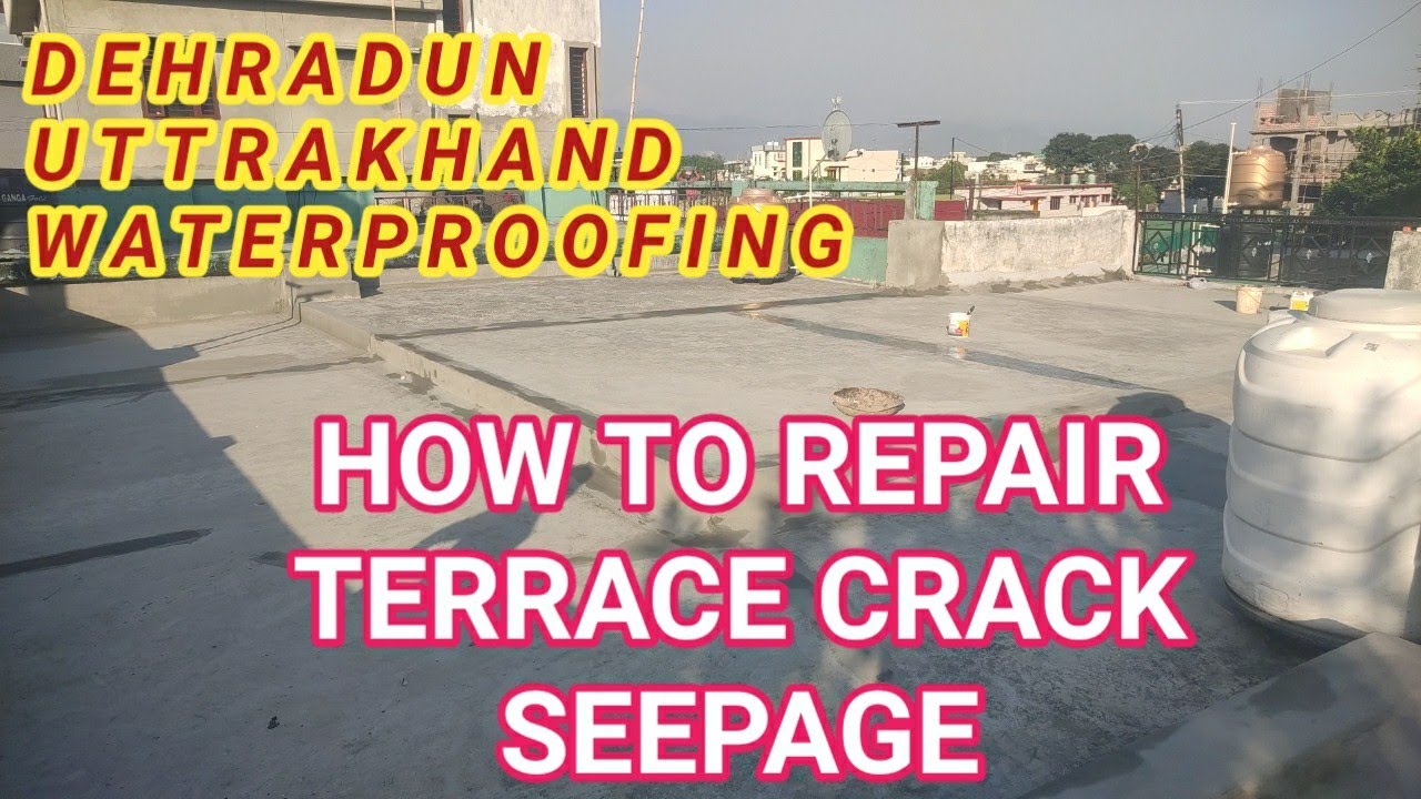 How to repair terrace crack water leakage|Liquid Rubber waterproofing ...