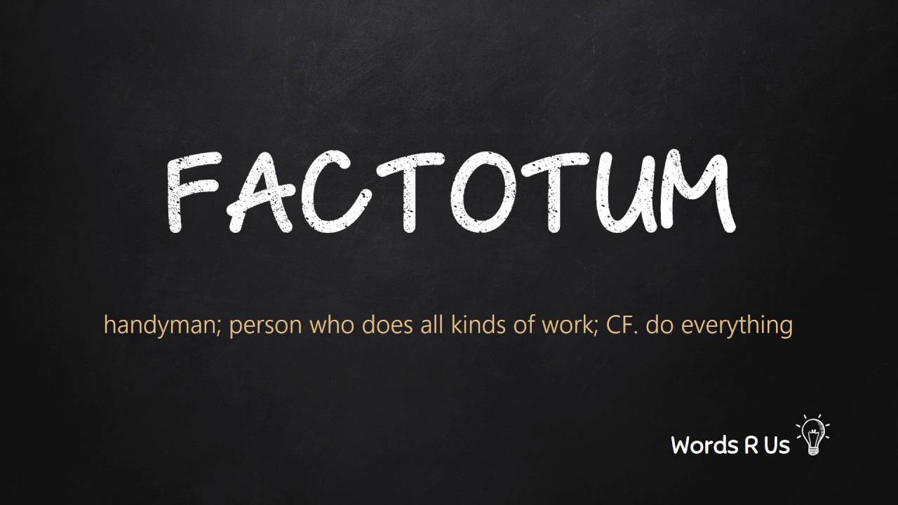 How to Pronounce FACTOTUM in American English - YouTube