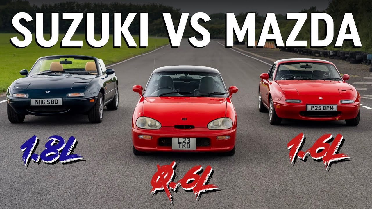 Is our 0.6-litre Suzuki Cappuccino faster than a Mk1 MX-5? | TRACK BATTLE Ft. Abbie Eaton - YouTube