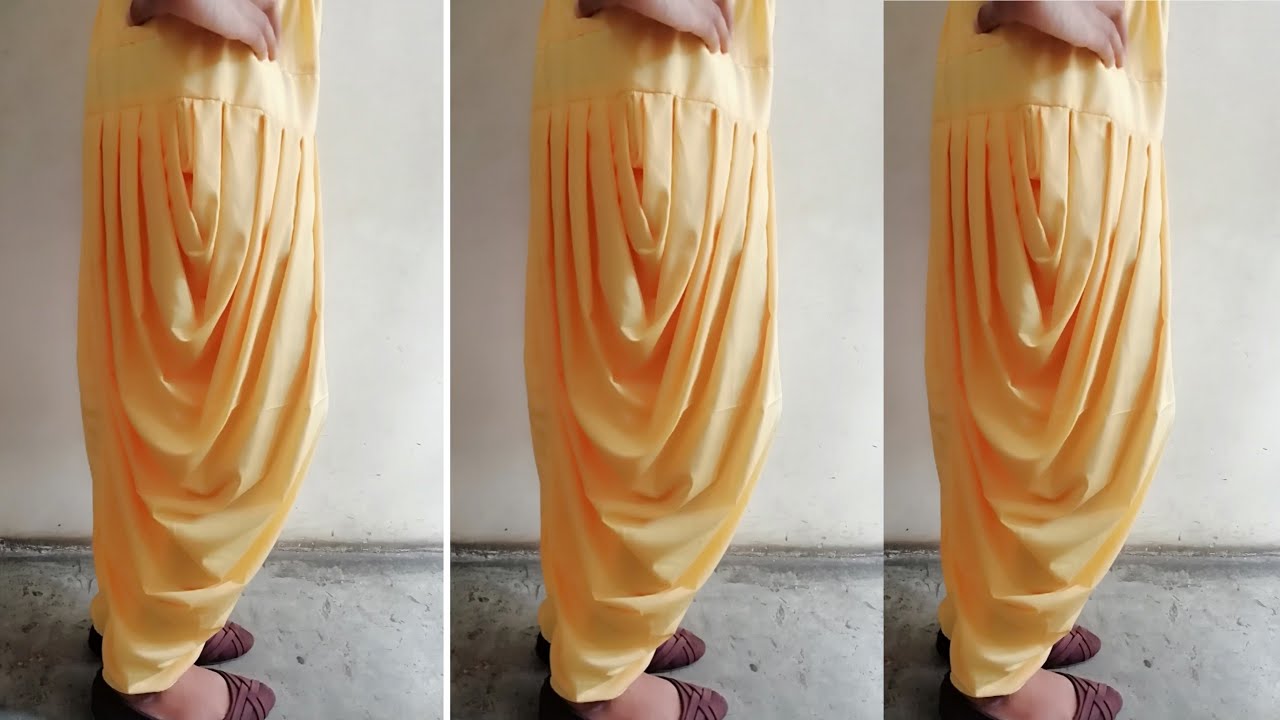 How to make dhoti salwar//Dhoti salwar cutting and stitching//Easy ...