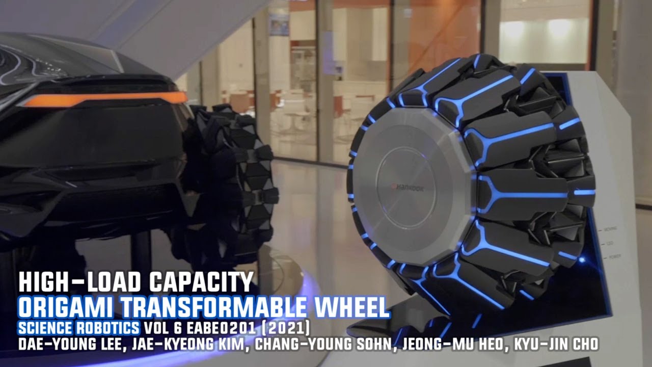 High-load capacity origami transformable wheel - YouTube