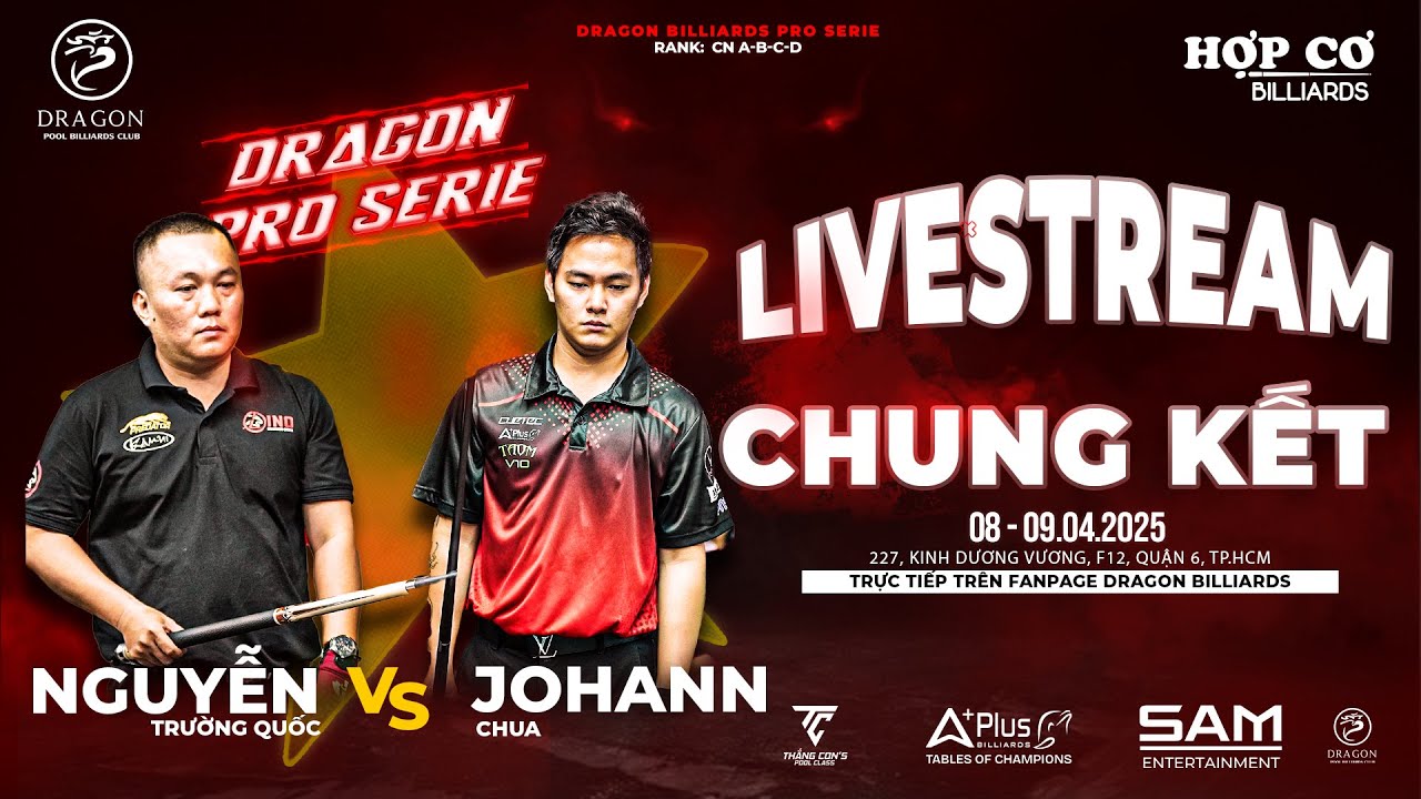 Live 🔴 Johann Chua - Trường Quốc | Chung kết Giải 10 Ball Dragon ...