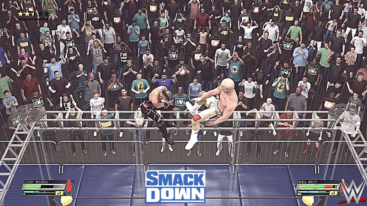 Intergender Match - Rhea Ripley vs Cody Rhodes - Steel Cage Match : WWE ...