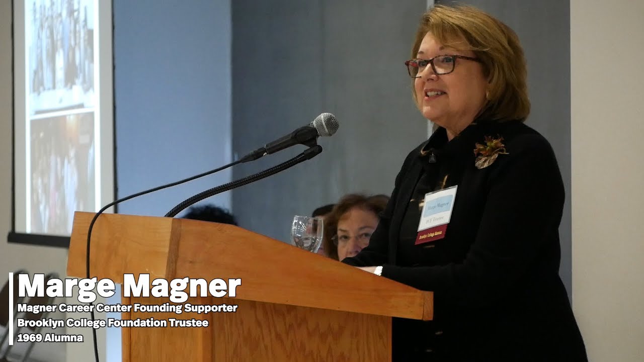 Magner Career Center Networking Night: Marge Magner Speech - YouTube