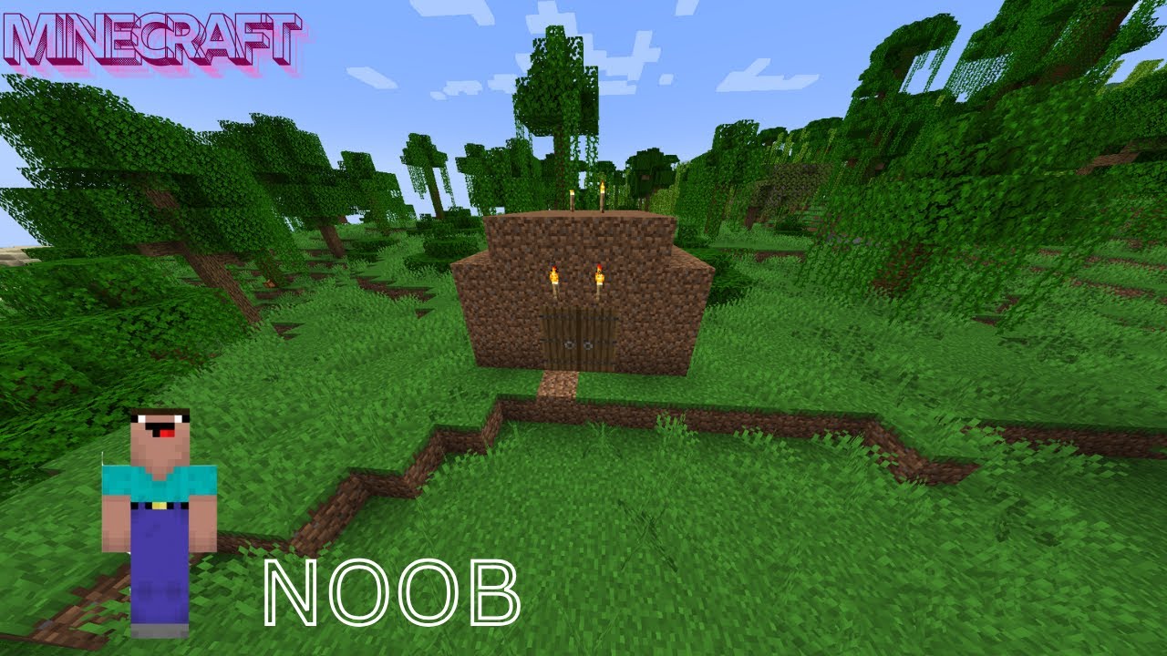 A Day As A Noob In Minecraft - YouTube