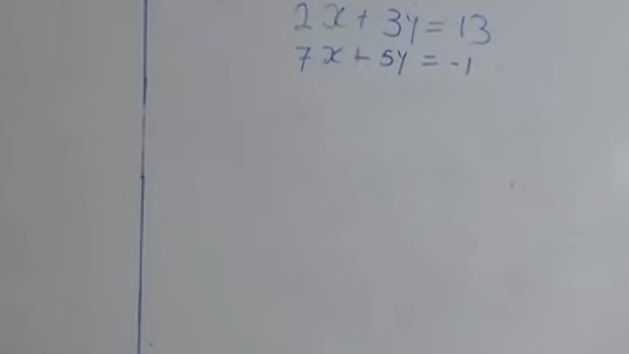 Method of Elimination for Solving Simultaneous Equations - YouTube