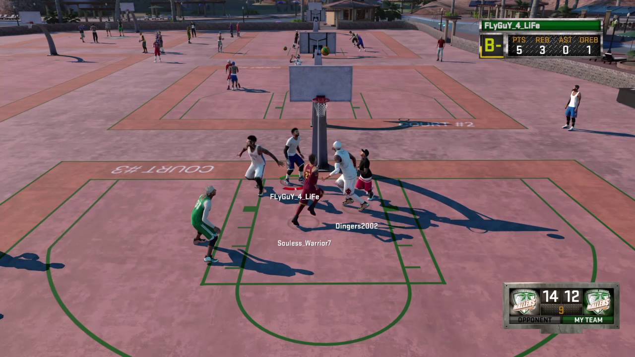 NBA 2K16 MyPark behind the backboard shot - YouTube