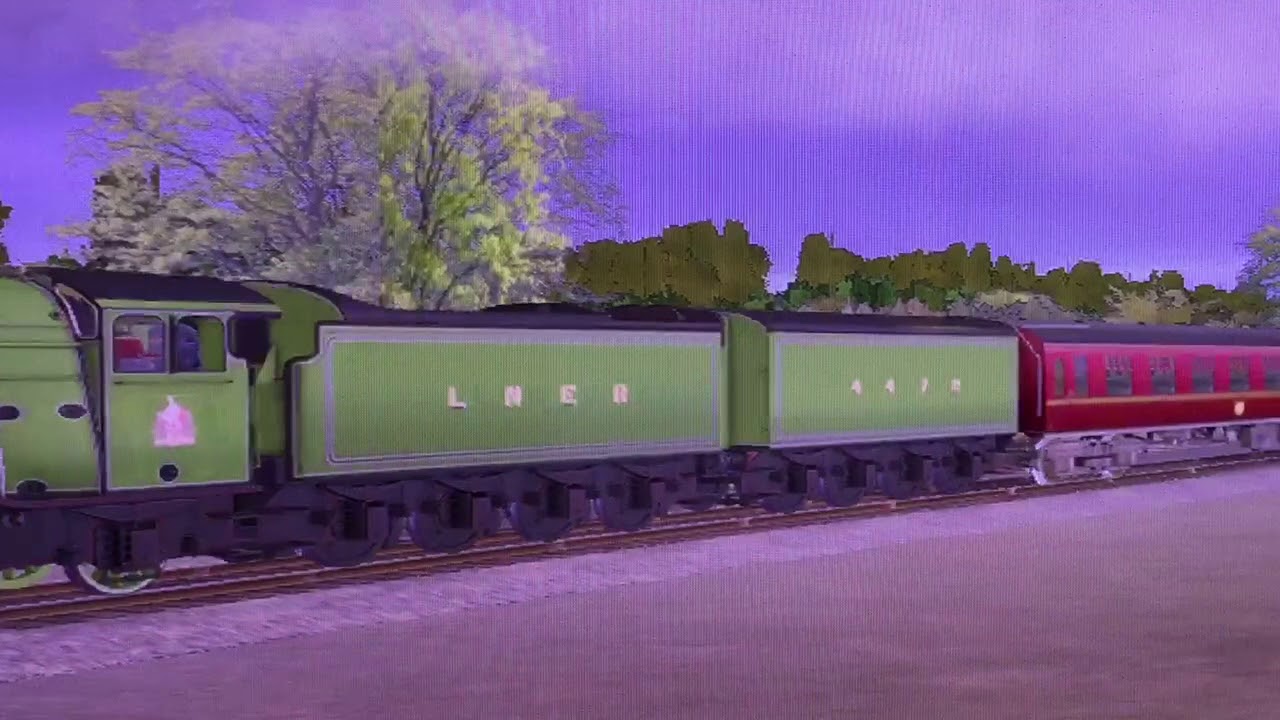 LNER 4472 Pulls A 7-Car Passenger Train - YouTube