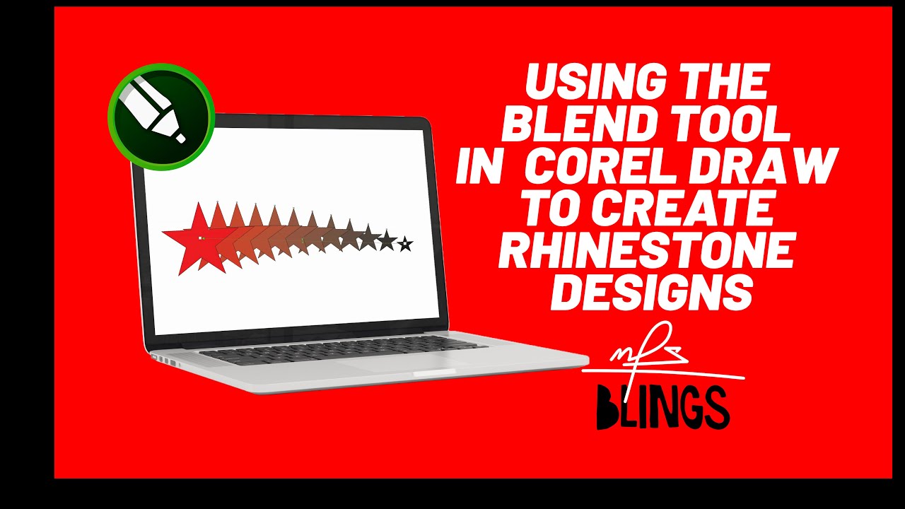 USING THE BLEND TOOL IN COREL DRAW TO CREATE RHINESTONE DESIGNS - YouTube