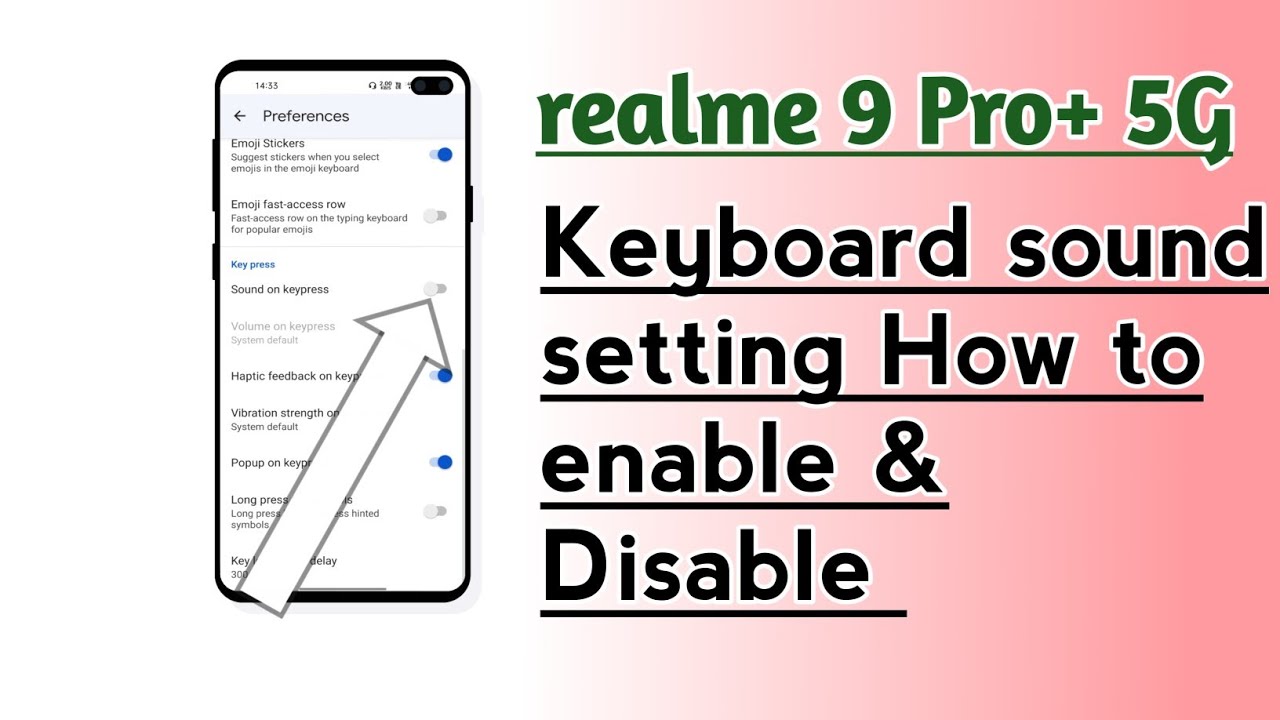 Realme 9 Pro+ 5G Keyboard Sound setting How to enable & Disable - YouTube