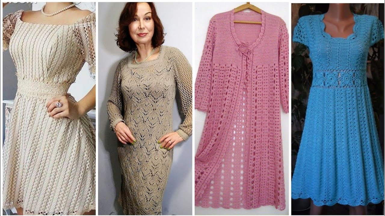Gorgeous Fabulous crochet party wear dresses Designe - YouTube