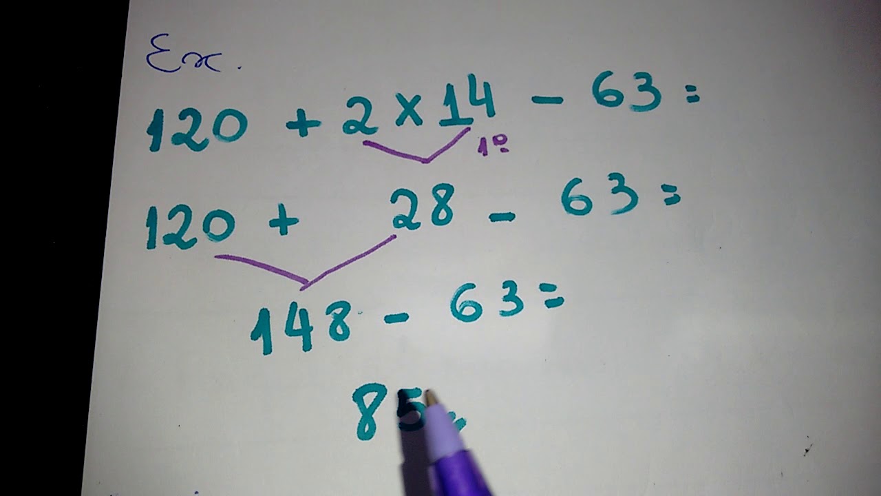 Expressões numéricas simples , (aula 2 ) envolvendo multiplicação ...