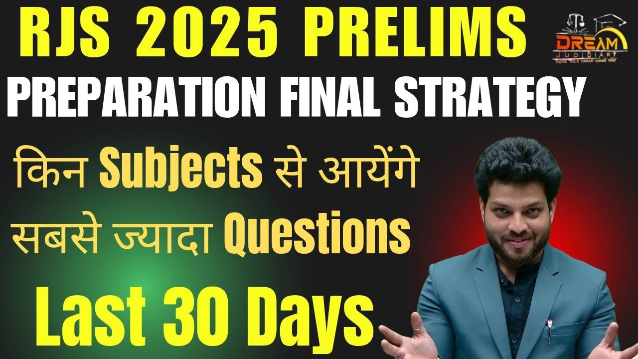 Rjs 2025: Subjectwise questions weightage |Last 30 Days Final Strategy ...